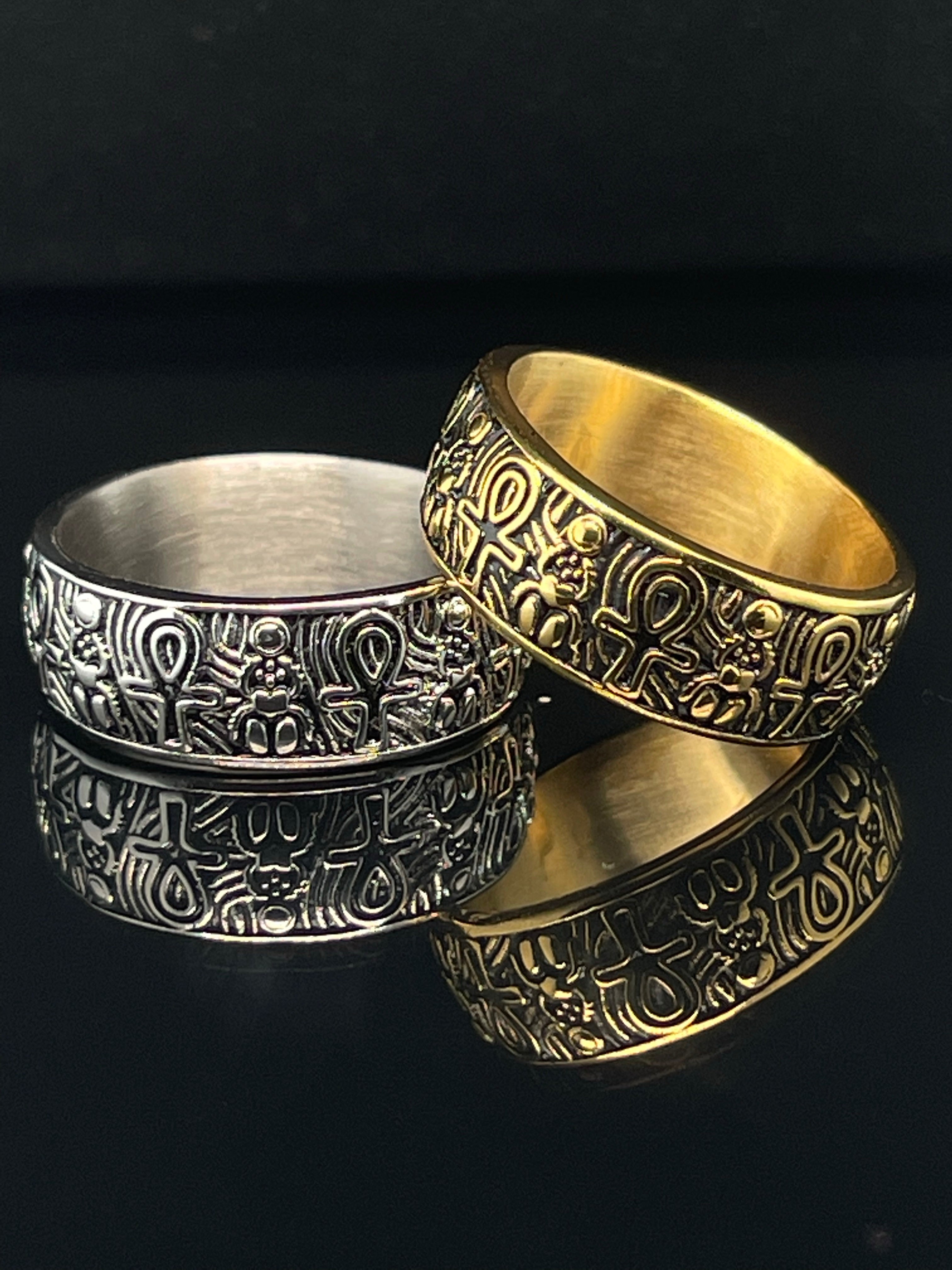 Khepra ANKH Ring – Ancient Aura Jewelry