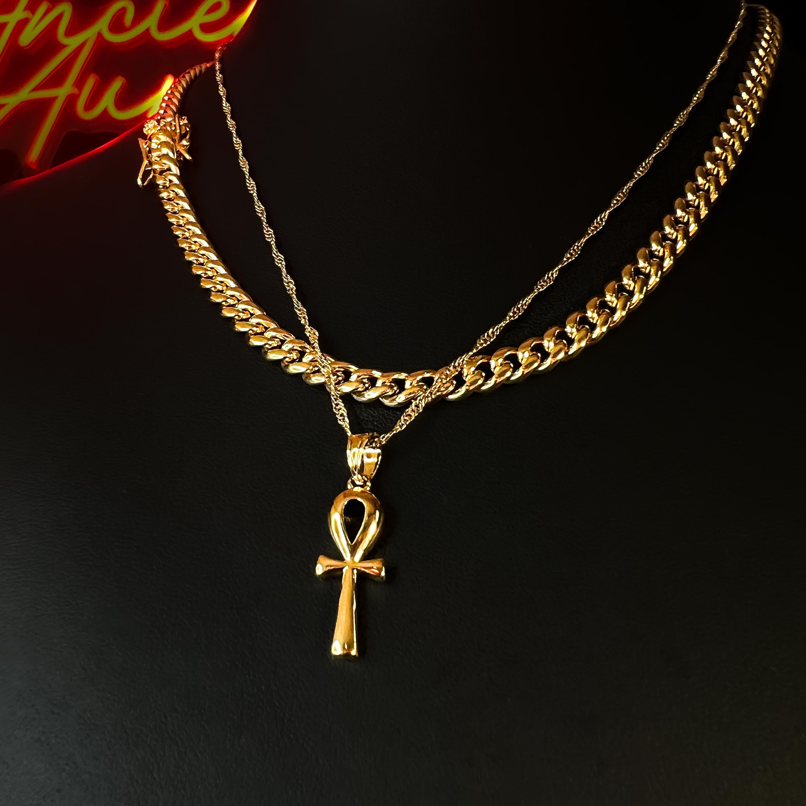Little ANKH Choker Cuban Bundle – Ancient Aura Jewelry